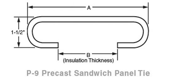 P9 - Precast Sandwich Panel Tie | Accessories